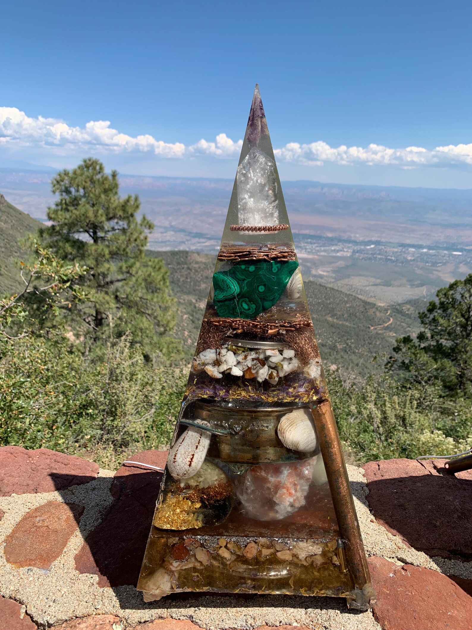 MEGA 2ft Tall 50+lb Orgonite Pyramid Crystal Lamp - Etsy