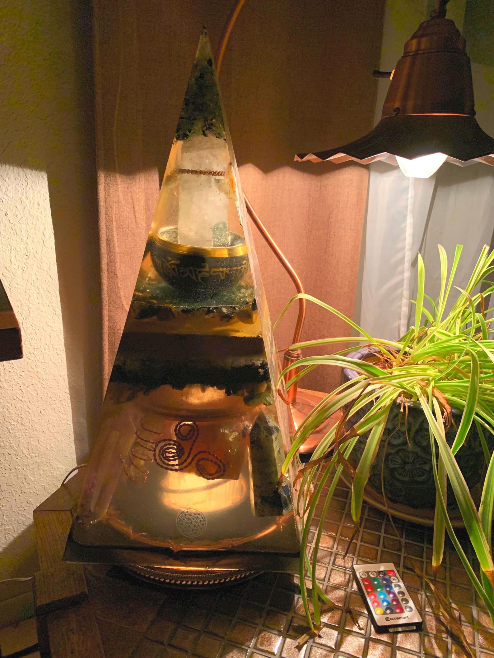 MEGA 2ft Tall 50+lb Orgonite Pyramid Crystal Lamp - Etsy