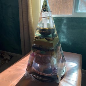 MEGA 2ft Tall 50+lb Orgonite Pyramid Crystal Lamp - Etsy