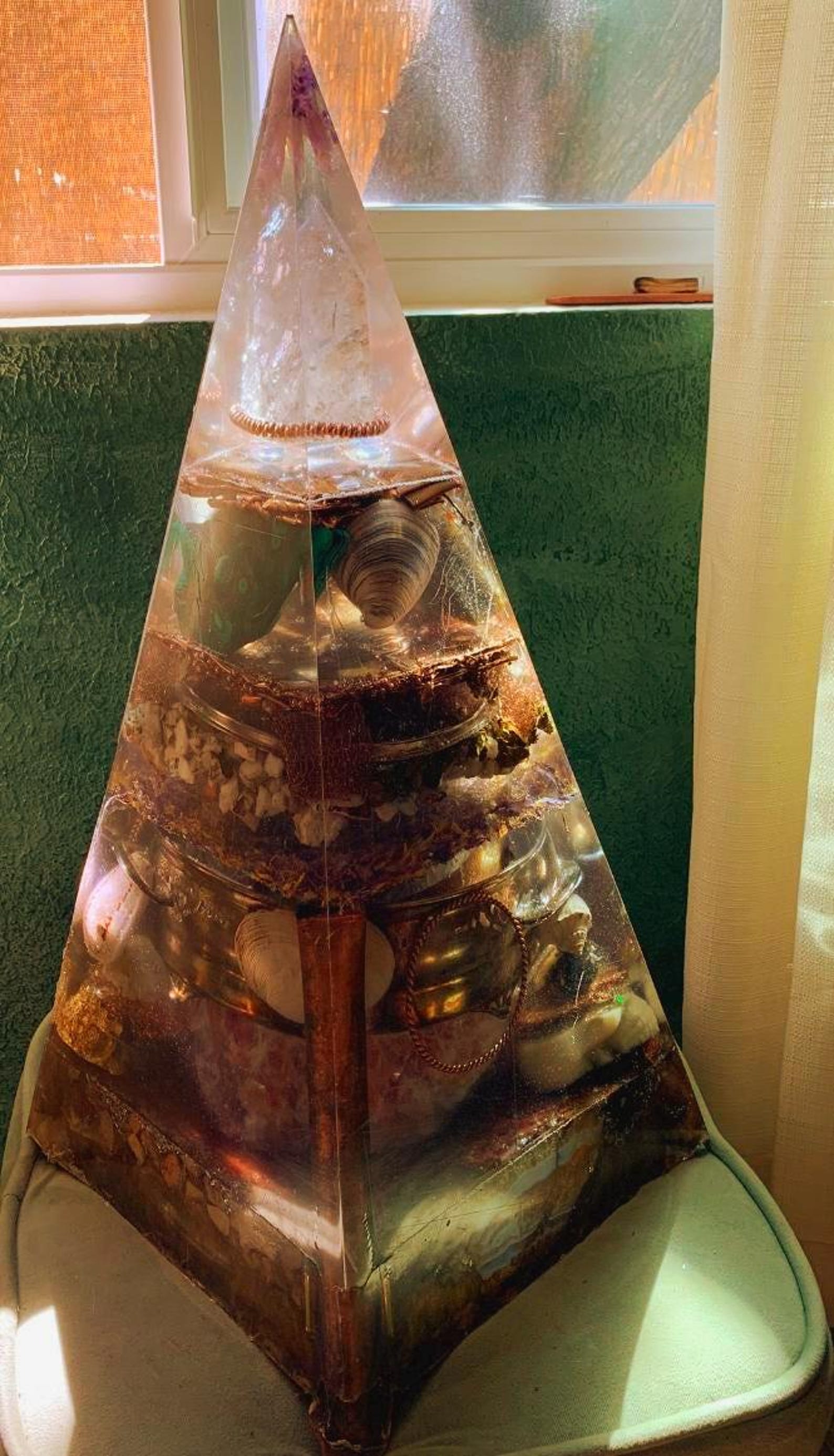 MEGA 2ft Tall 50+lb Orgonite Pyramid Crystal Lamp - Etsy