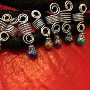 Pearl Bead Silver Swirl Locs Braids - Etsy