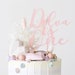 Pink Birthday Cake Topper - Pink Cake Topper - Acrylic Name Age Cake ...