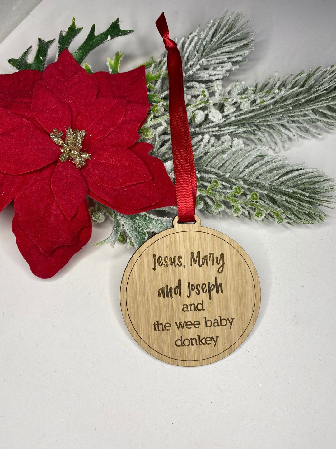 Jesus, Mary and Joseph and the Wee Baby Donkey Scottish Decoration ...