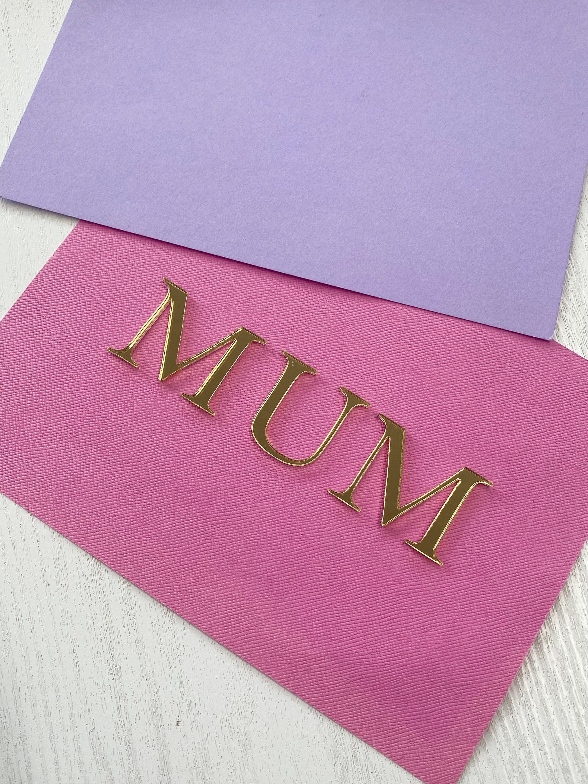 Mum Birthday Cake Topper - Birthday Cake Charm - Cake Decor - Mum Gold ...
