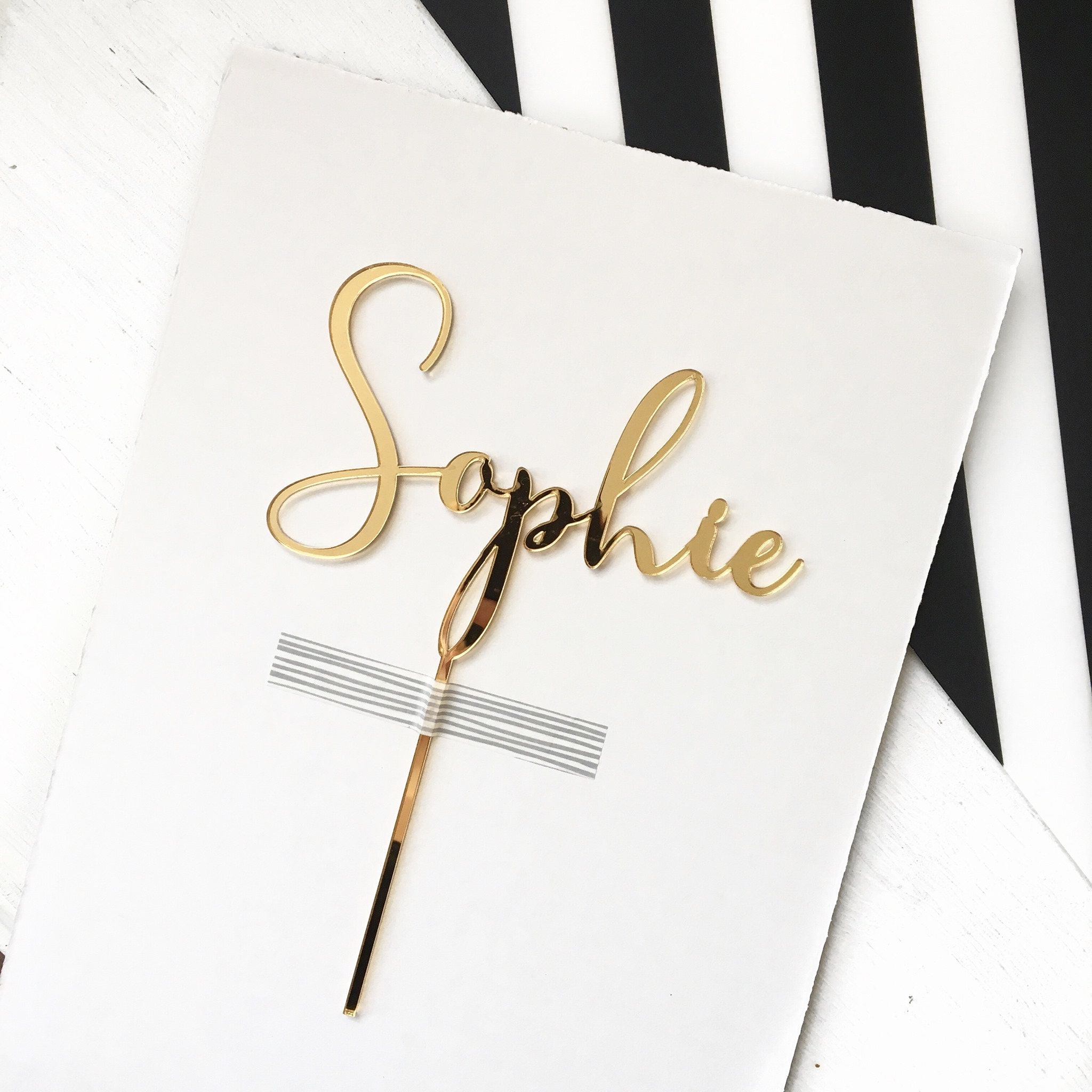 Name Cake Topper - Birthday Cake Topper - Party Supplies - Personalised ...