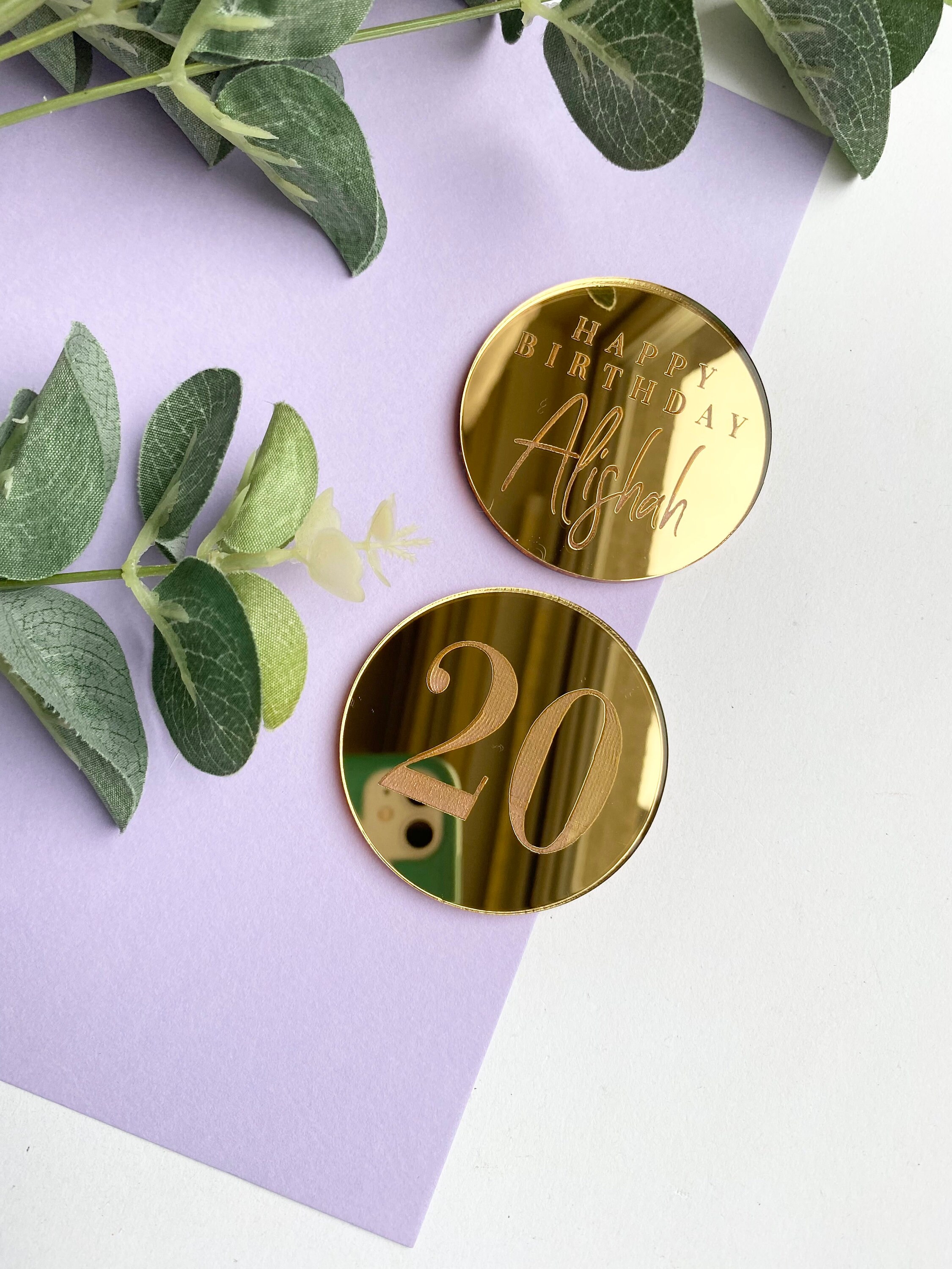 Personalised Birthday Cupcake Discs-cupcake Topper -birthday Cake Decor ...