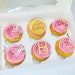 Gold Cupcake Disc - Happy Birthday Cupcake Disc - Cupcake Charms ...