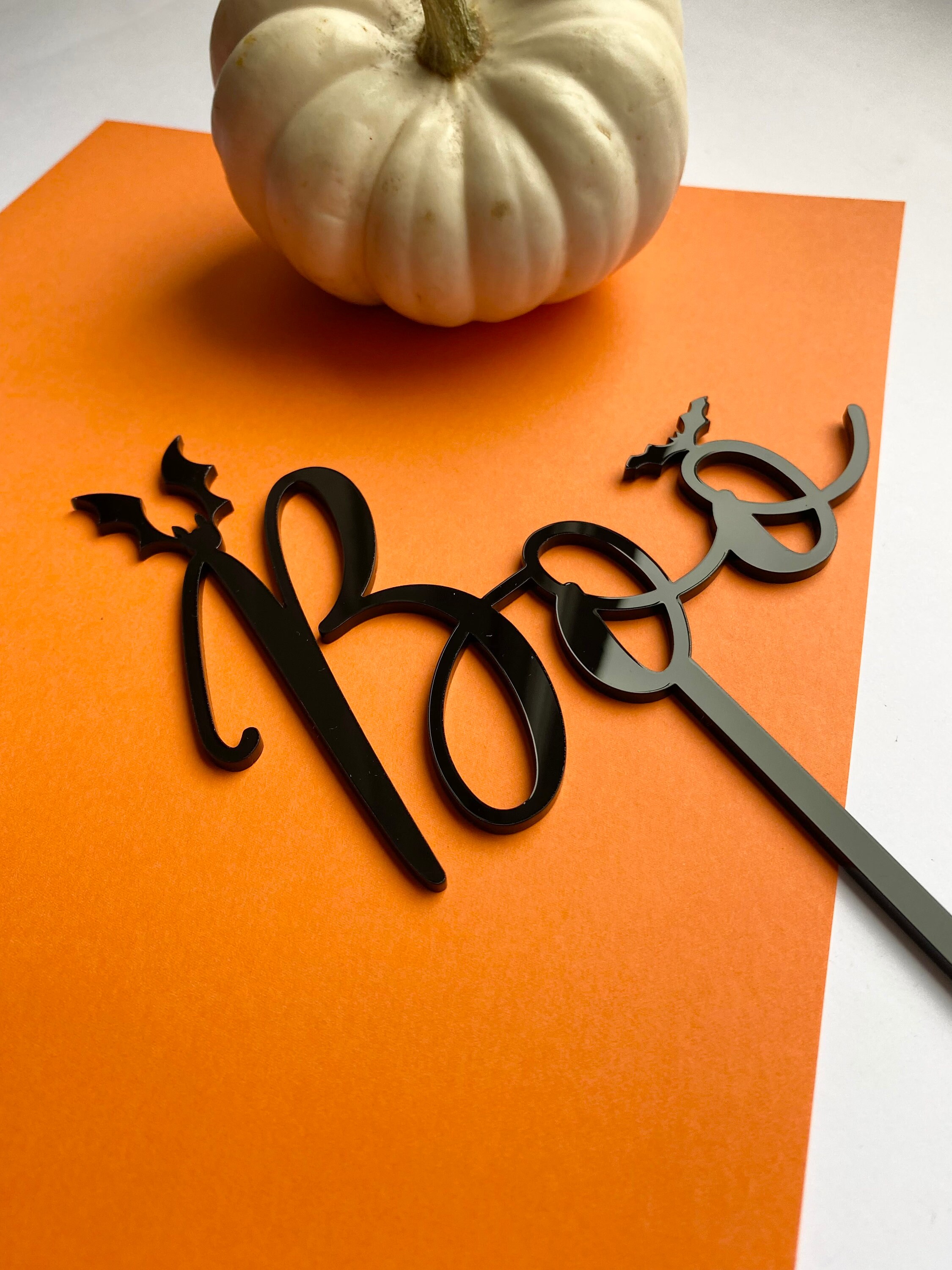 Boo Cake Topper Bat Cake Topper Halloween Cake Topper - Etsy UK