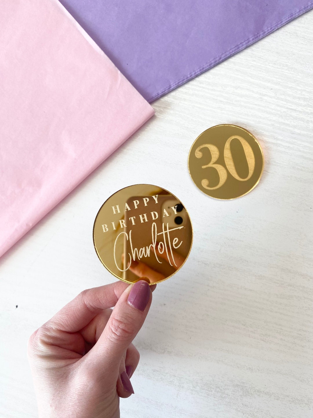 Personalised Birthday Cupcake Discs-cupcake Topper -birthday Cake Decor ...