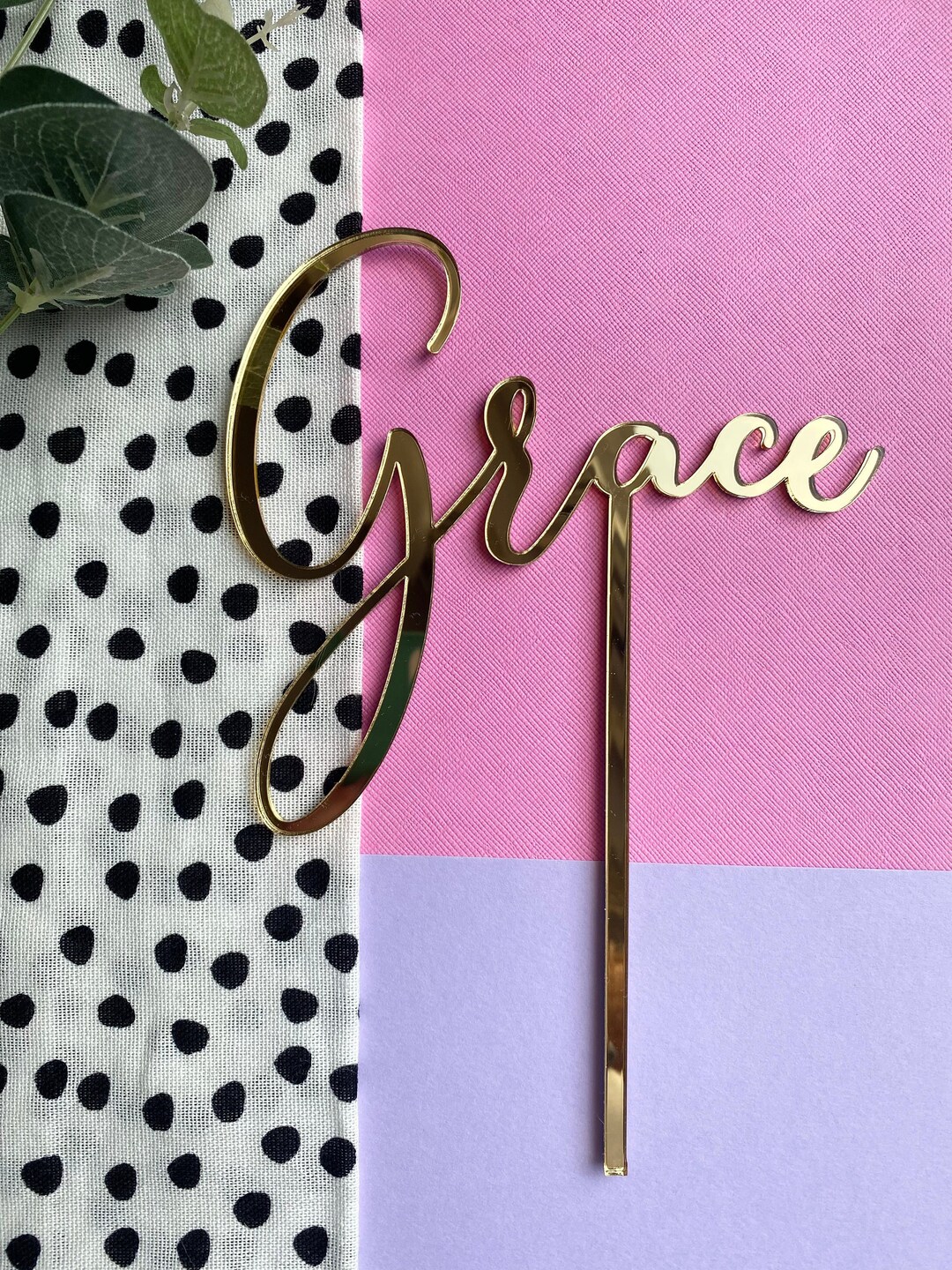 Name Cake Topper - Birthday Cake Topper - Party Supplies - Personalised ...