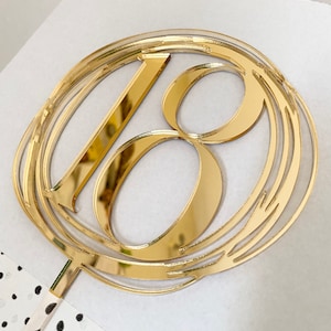 18 Cake Topper - 18th Birthday Cake Topper - Cake Decor - Birthday ...