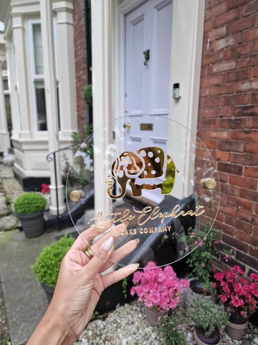 Acrylic Logo Signage - Custom Business Logo Sign - Gold Acrylic Sign ...