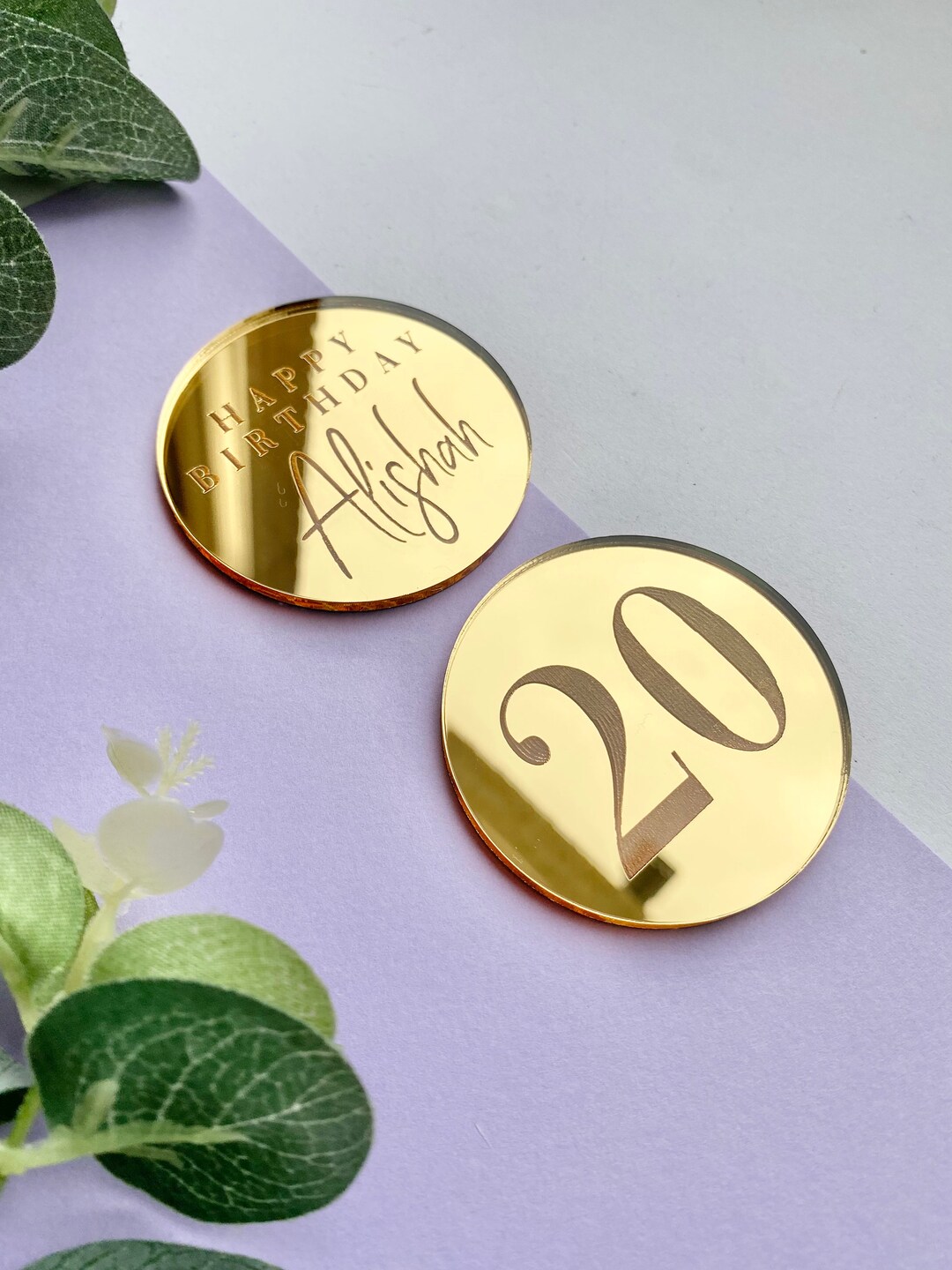 Personalised Birthday Cupcake Discs Cupcake Topper Set-birthday Cake ...