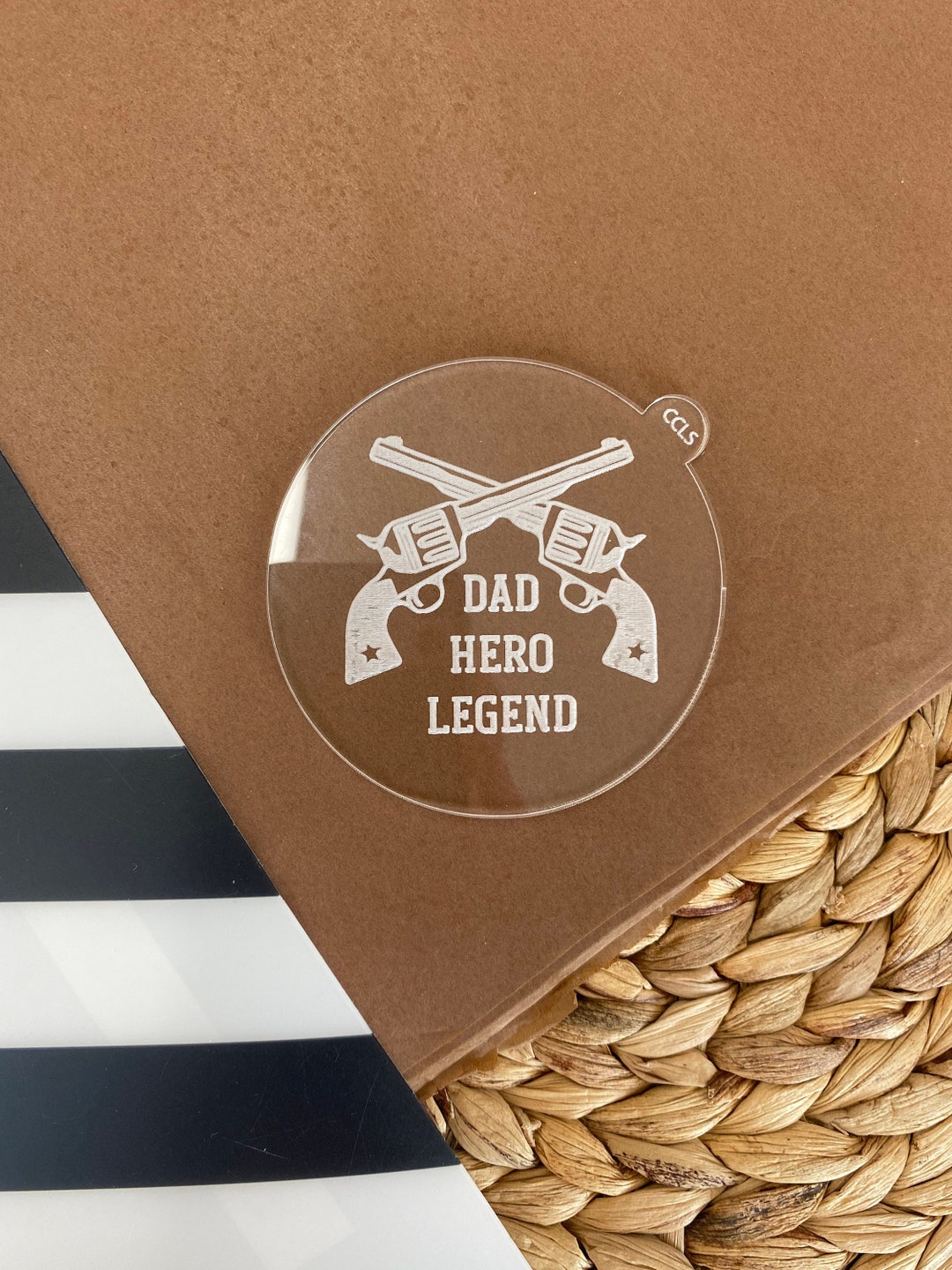 Dad Hero Legend Cookie Embosser Stamp - Cookie Decorating Cupcakes ...