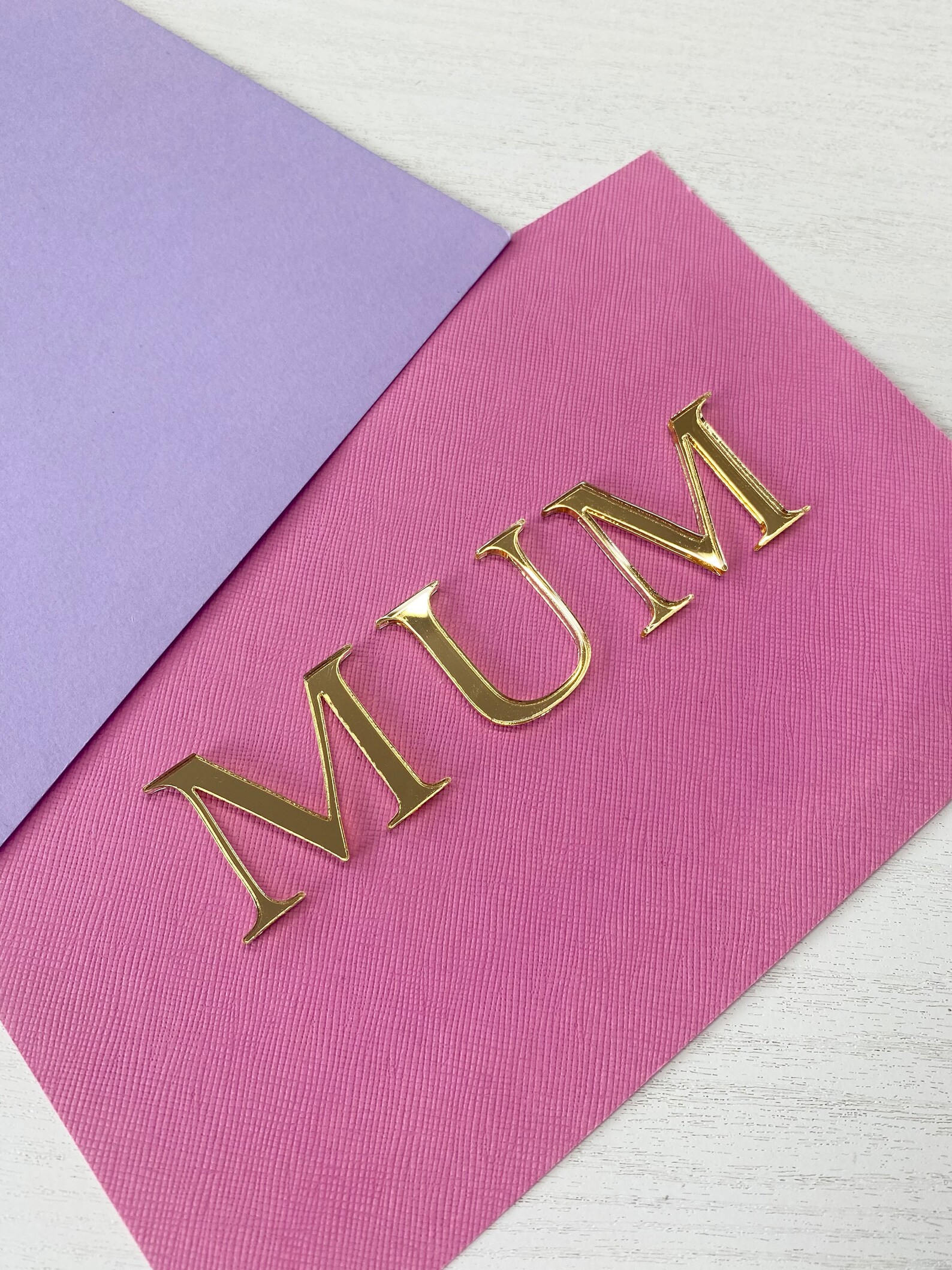 Mum Birthday Cake Topper - Birthday Cake Charm - Cake Decor - Mum Gold ...