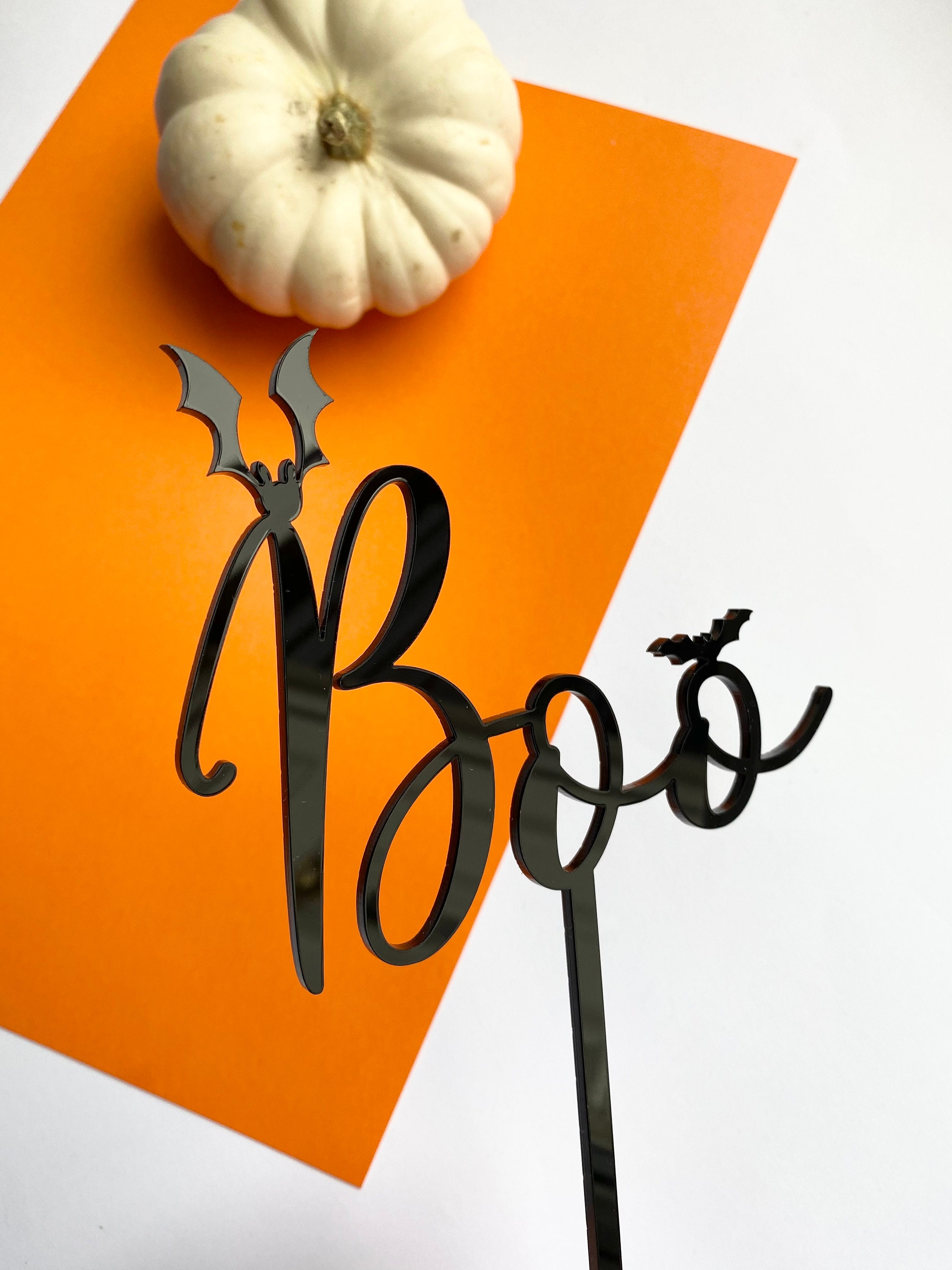 Boo Cake Topper Bat Cake Topper Halloween Cake Topper - Etsy UK