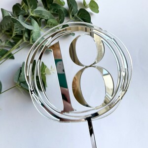 18 Cake Topper - 18th Birthday Cake Topper - Cake Decor - Birthday ...