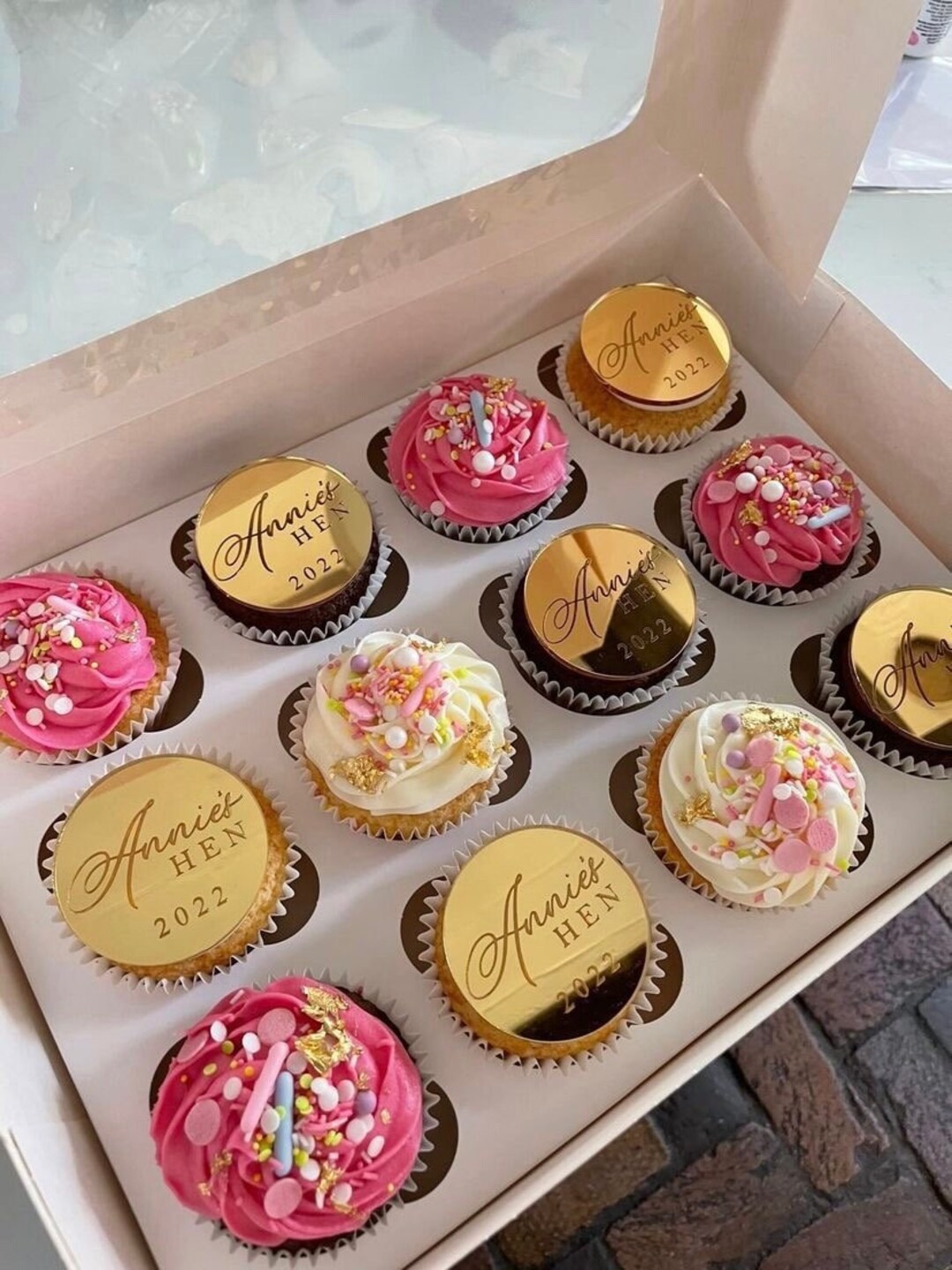 Hen Party Cupcake Discs - Hen Do Cupcake Discs - Hen Party Cake Decor ...