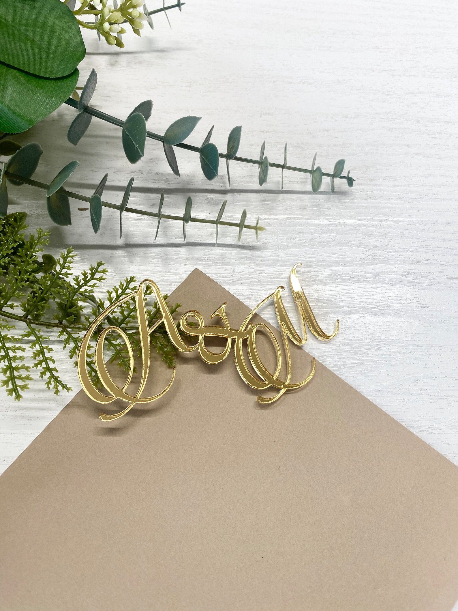 Monogram Wedding Cake Charm - Cake Charm - Gold Wedding Cake Topper ...