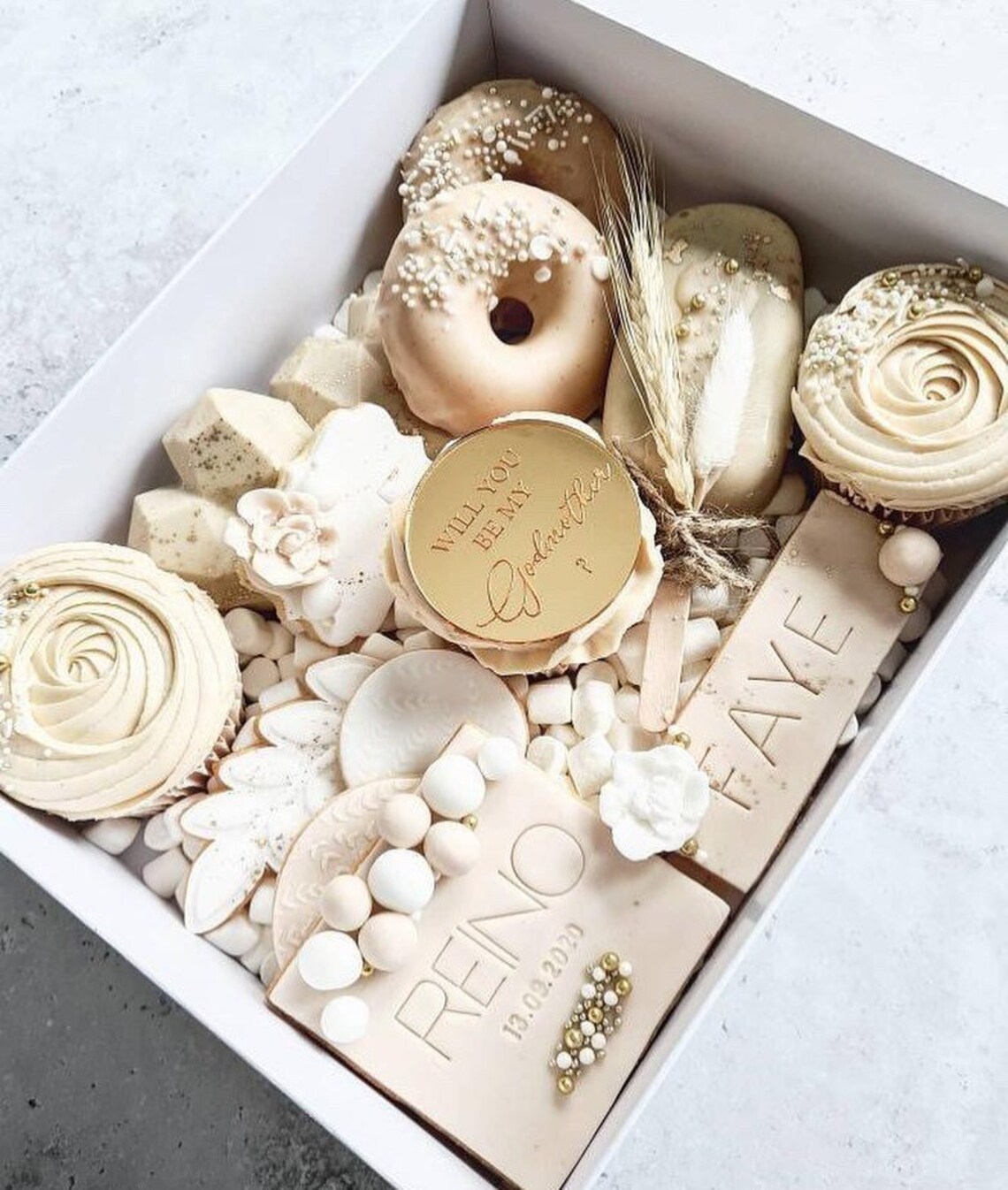 Will You Be My Godmother Cupcake Disc Cupcake Disc Gold - Etsy