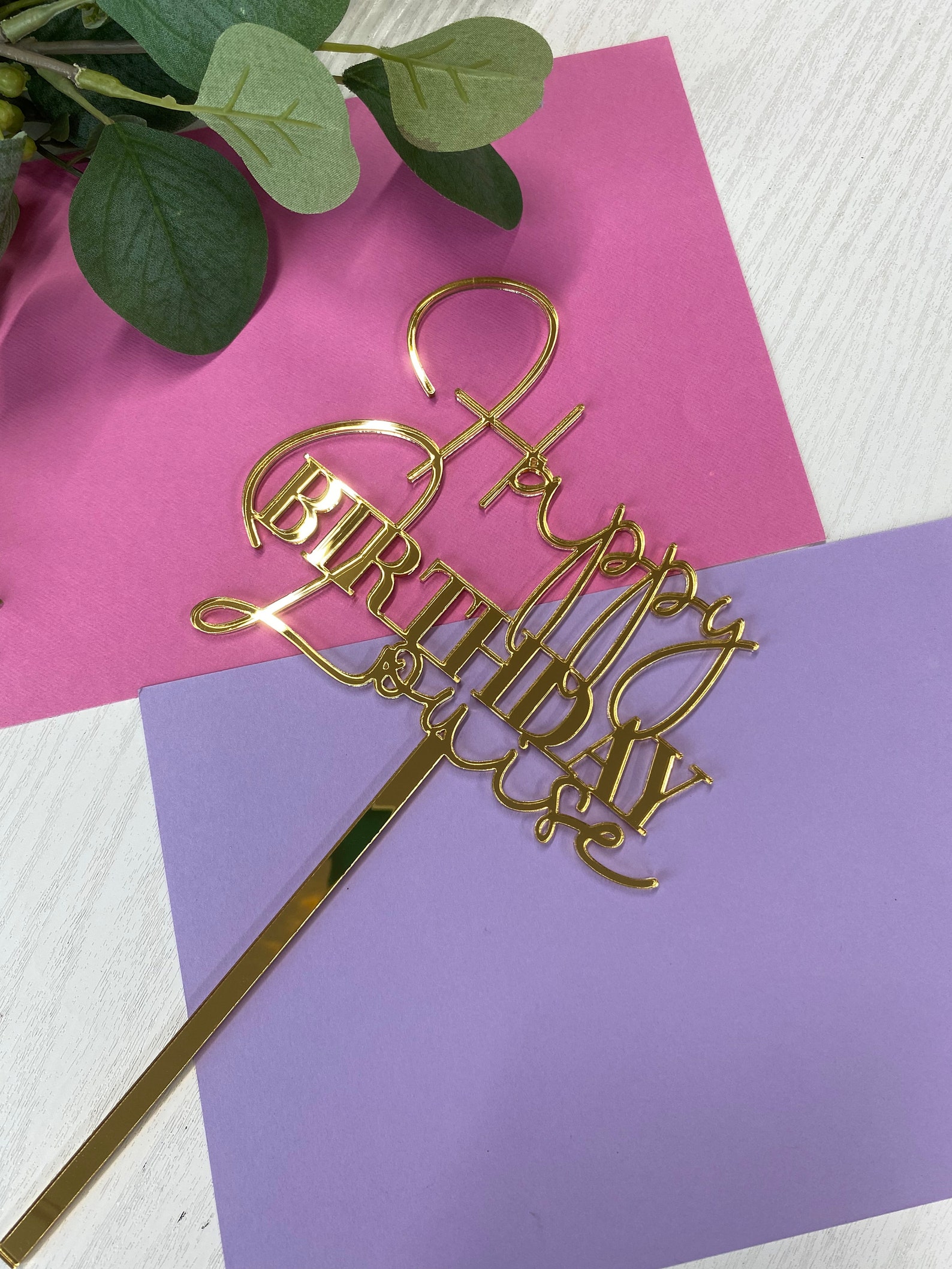 Birthday Cake Topper - Personalised Cake Topper - Birthday Name Cake ...