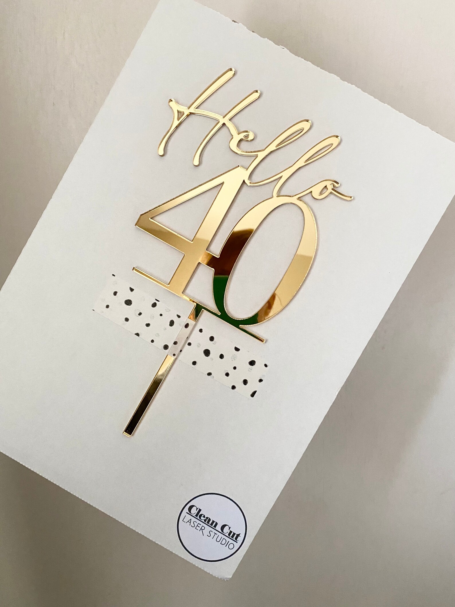 Hello 40 Cake Topper - 40th Birthday Cake Topper - Hello 40 Topper ...