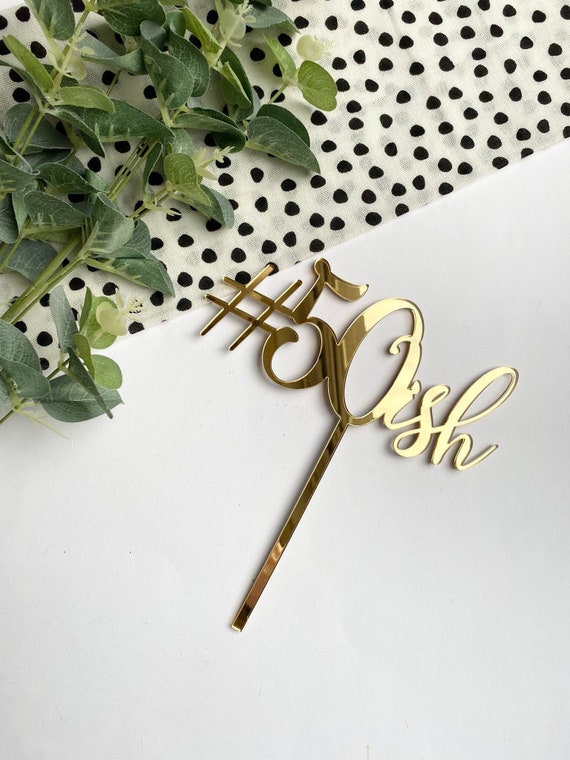 Gold 50th Birthday Cake Topper 50th Birthday Topper Party | Etsy