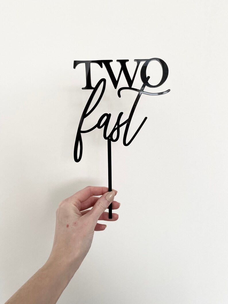 Two Cake Topper - Birthday Cake Topper - 2nd Birthday Cake Topper ...