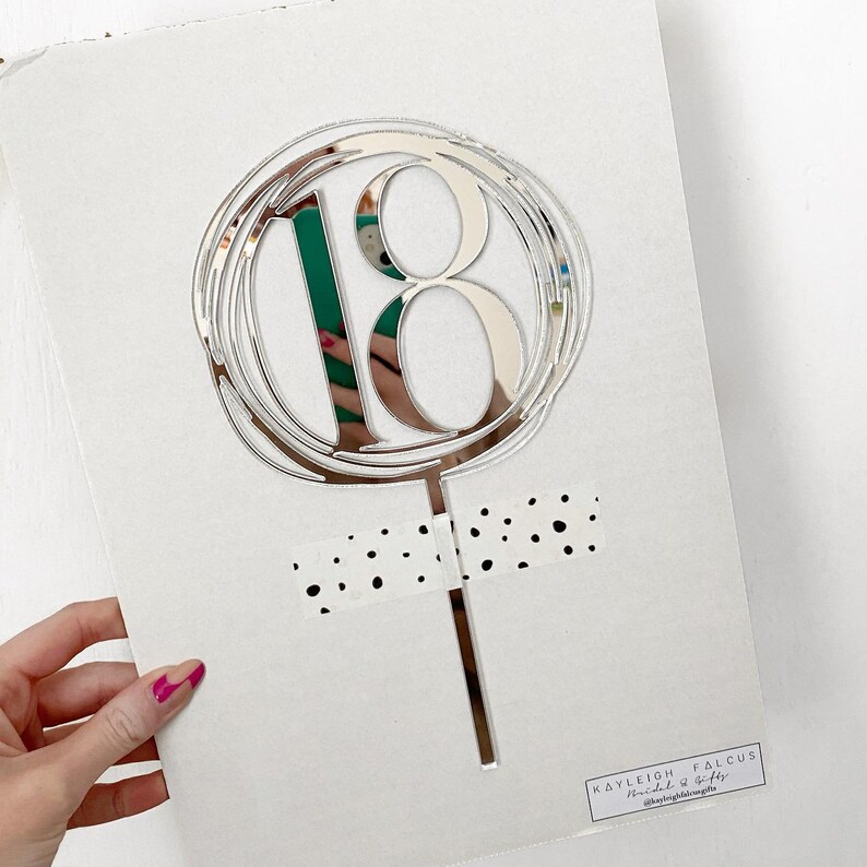18 Cake Topper - 18th Birthday Cake Topper - Cake Decor - Birthday ...