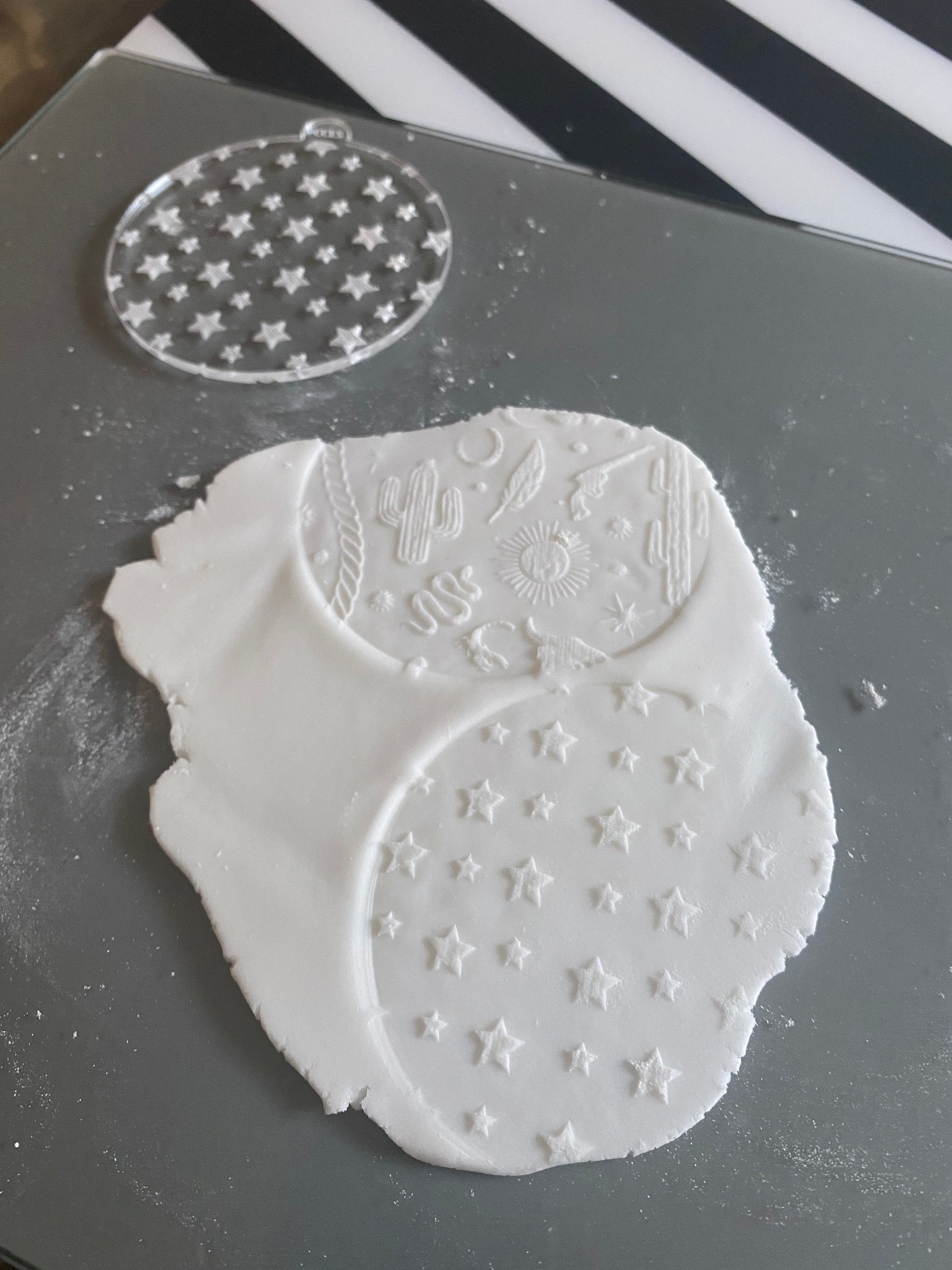 Star Fondant Embosser - Star Pattern Cookie Embosser - Fondant Stamp ...