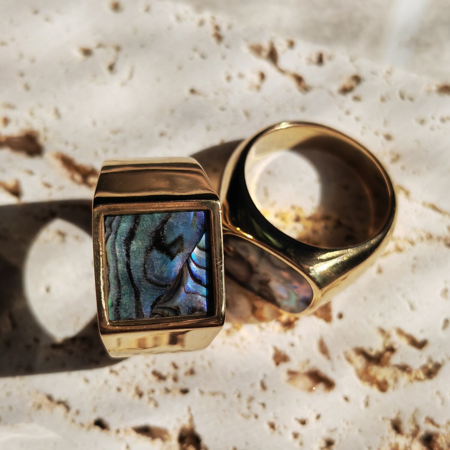 Handmade Men Ring,abalone Shell Ring,abalone Jewelry,statement Ring ...