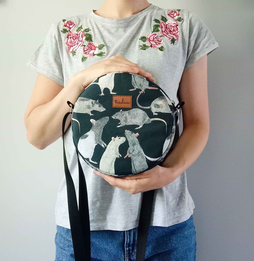 Rat Bag, Rat Design, Pet Rat, Zipper Bag, Rat Owner Gift, Rat Lover ...