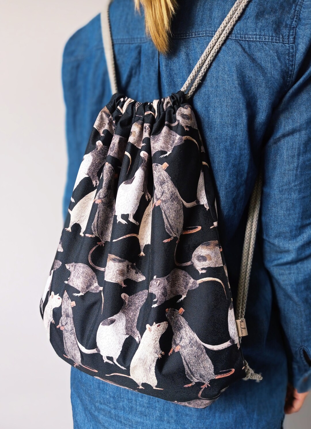 Rat Drawstring Backpack Rat Design Pet Rat Rat Drawstring - Etsy