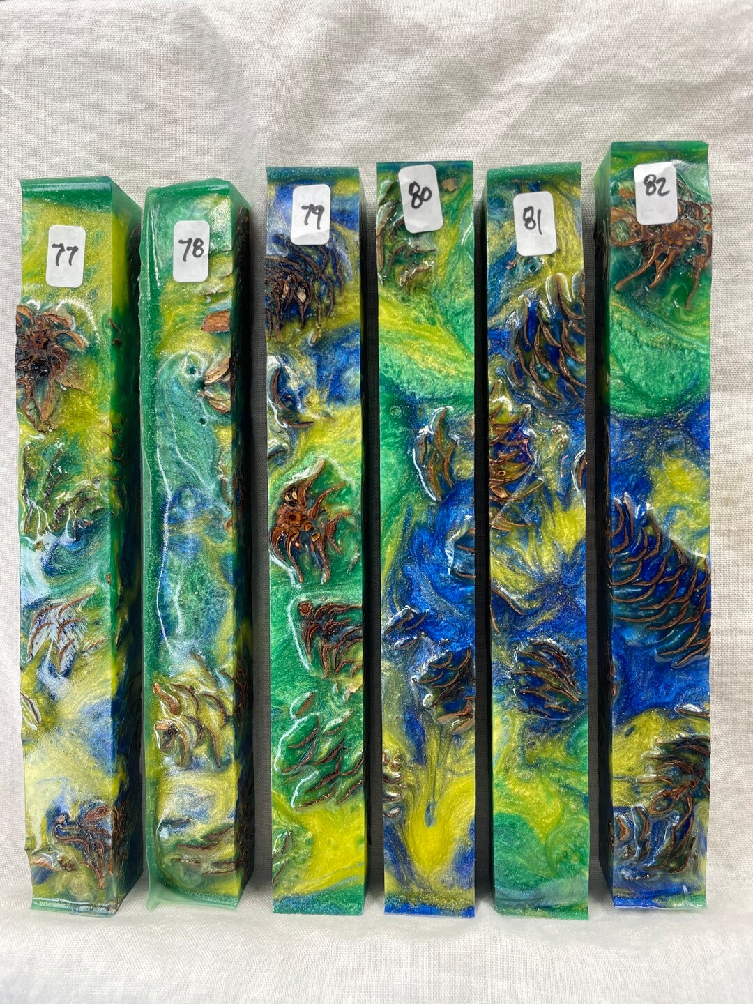 Hybrid Pen Blanks - “mahi Too” Pinecone With Alumilite Resin and ...