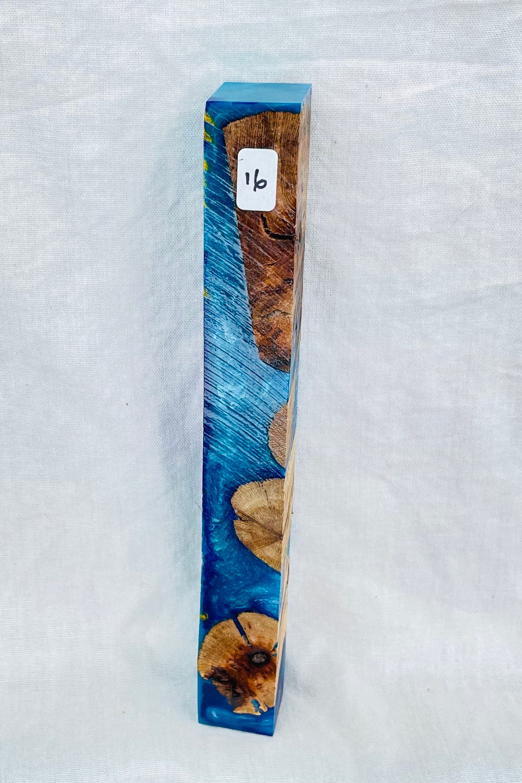 Hybrid Pen Blanks - Grapevine Wood With Alumilite Resin and Mica Powder ...