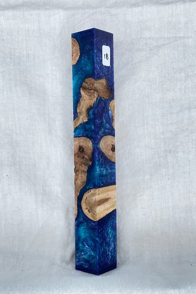 Hybrid Pen Blanks - Grapevine Wood With Alumilite Resin and Mica Powder ...