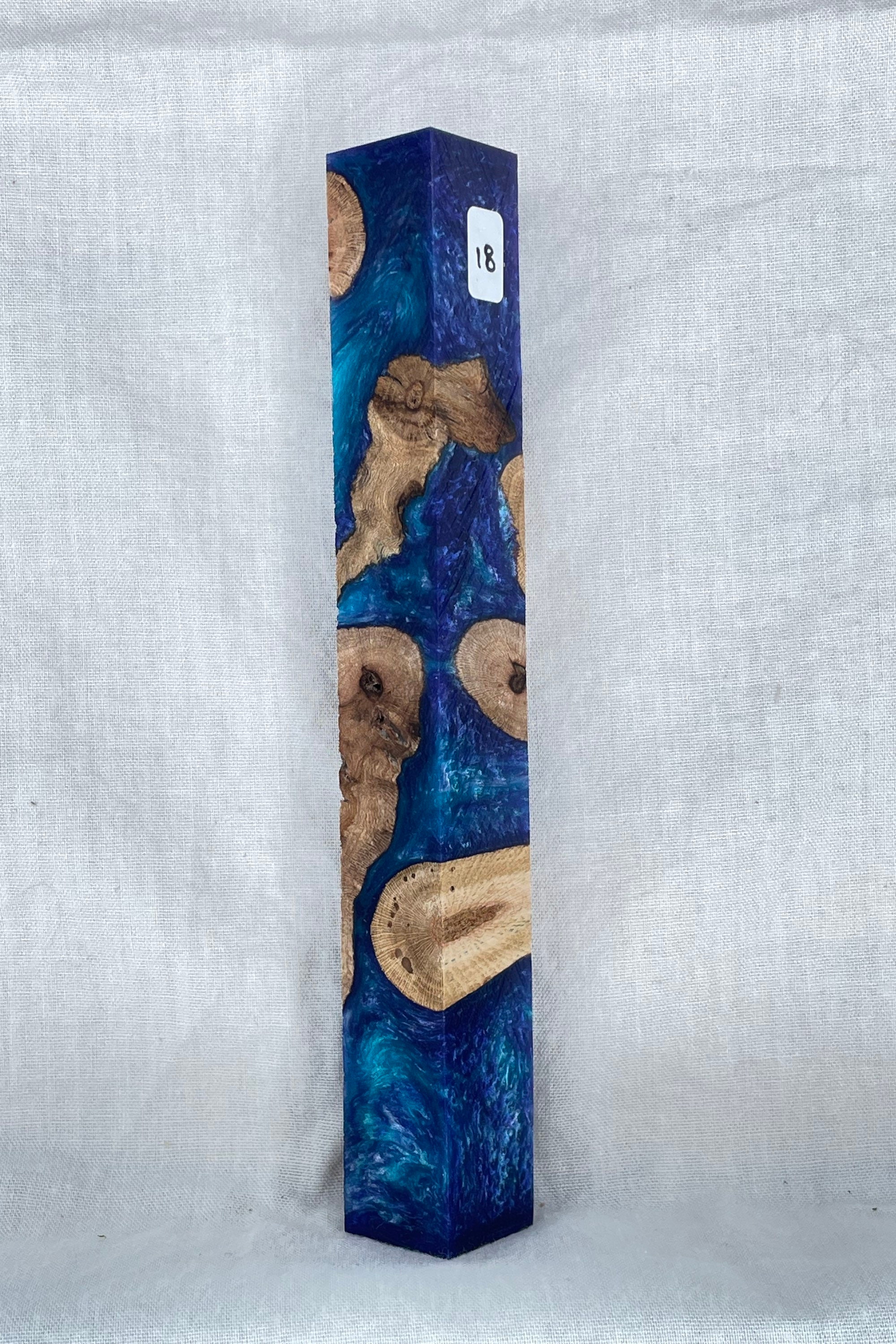 Hybrid Pen Blanks - Grapevine Wood With Alumilite Resin and Mica Powder ...
