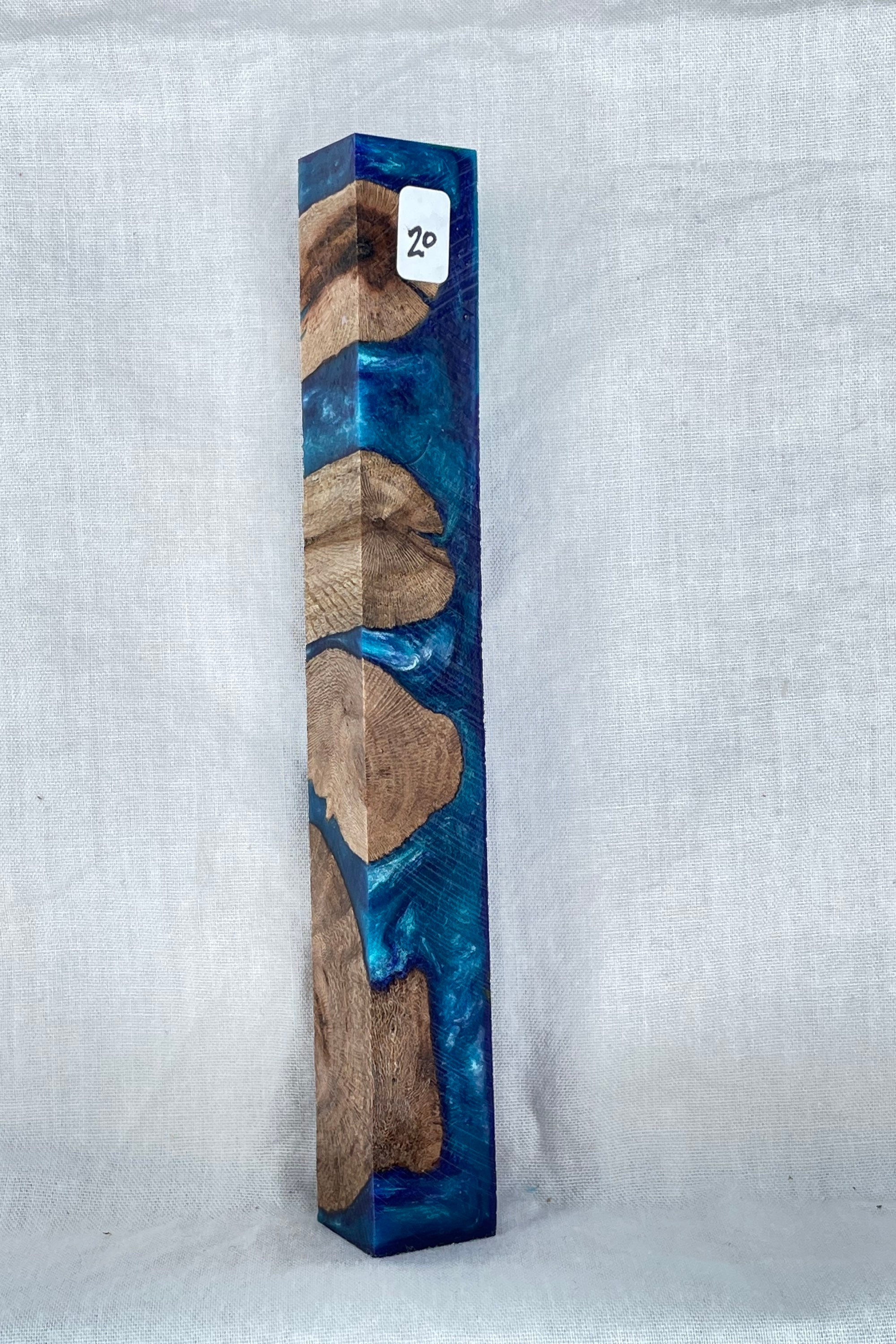 Hybrid Pen Blanks - Grapevine Wood With Alumilite Resin and Mica Powder ...