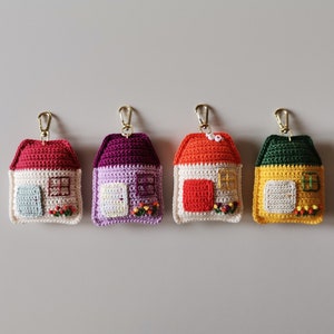 Custom Amigurumi Home Keychain, Cute House Keychain for Valentine ...