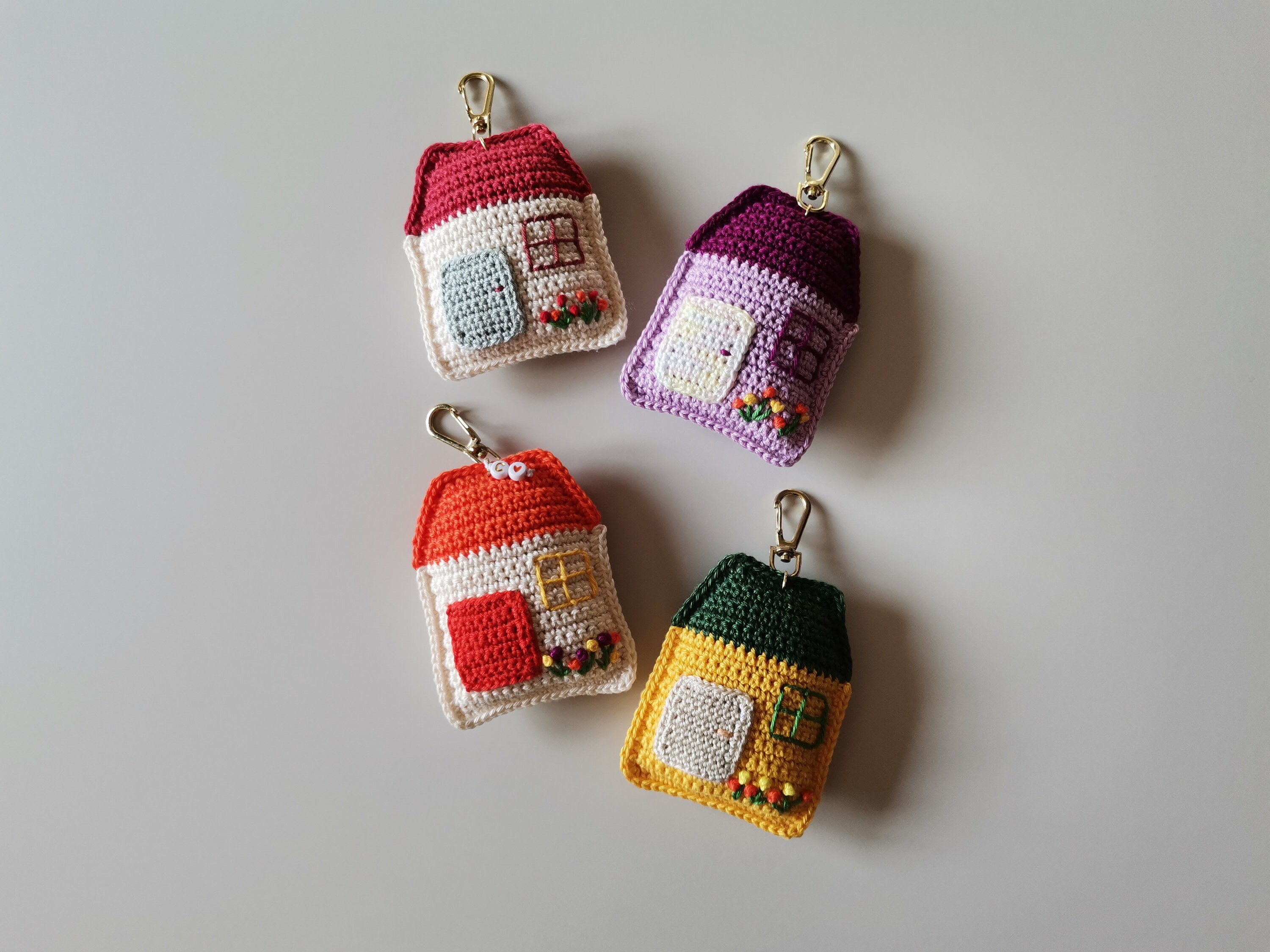 Custom Amigurumi Home Keychain, Cute House Keychain for Valentine ...