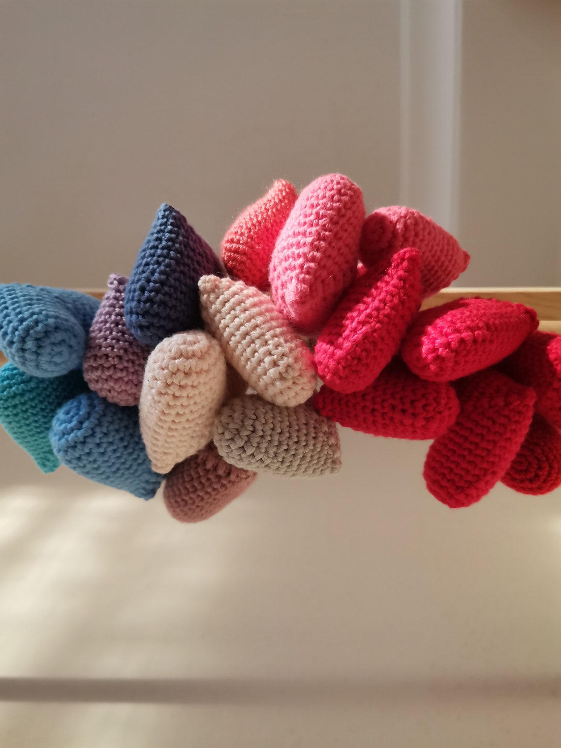 Heart Keychain Crochet Keychain Bride Shower Bag Accessory - Etsy