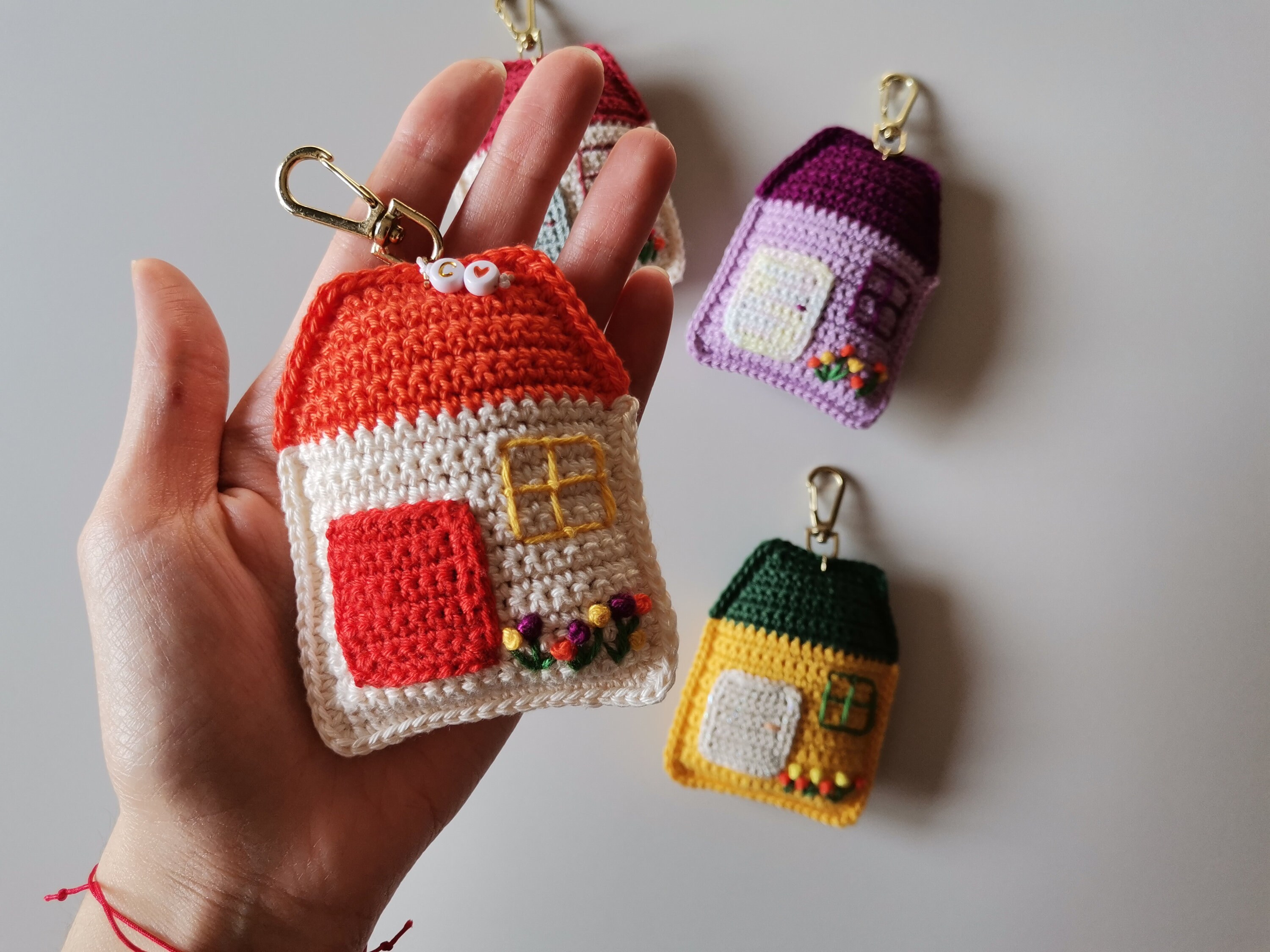 Custom Amigurumi Home Keychain, Cute House Keychain for Valentine ...