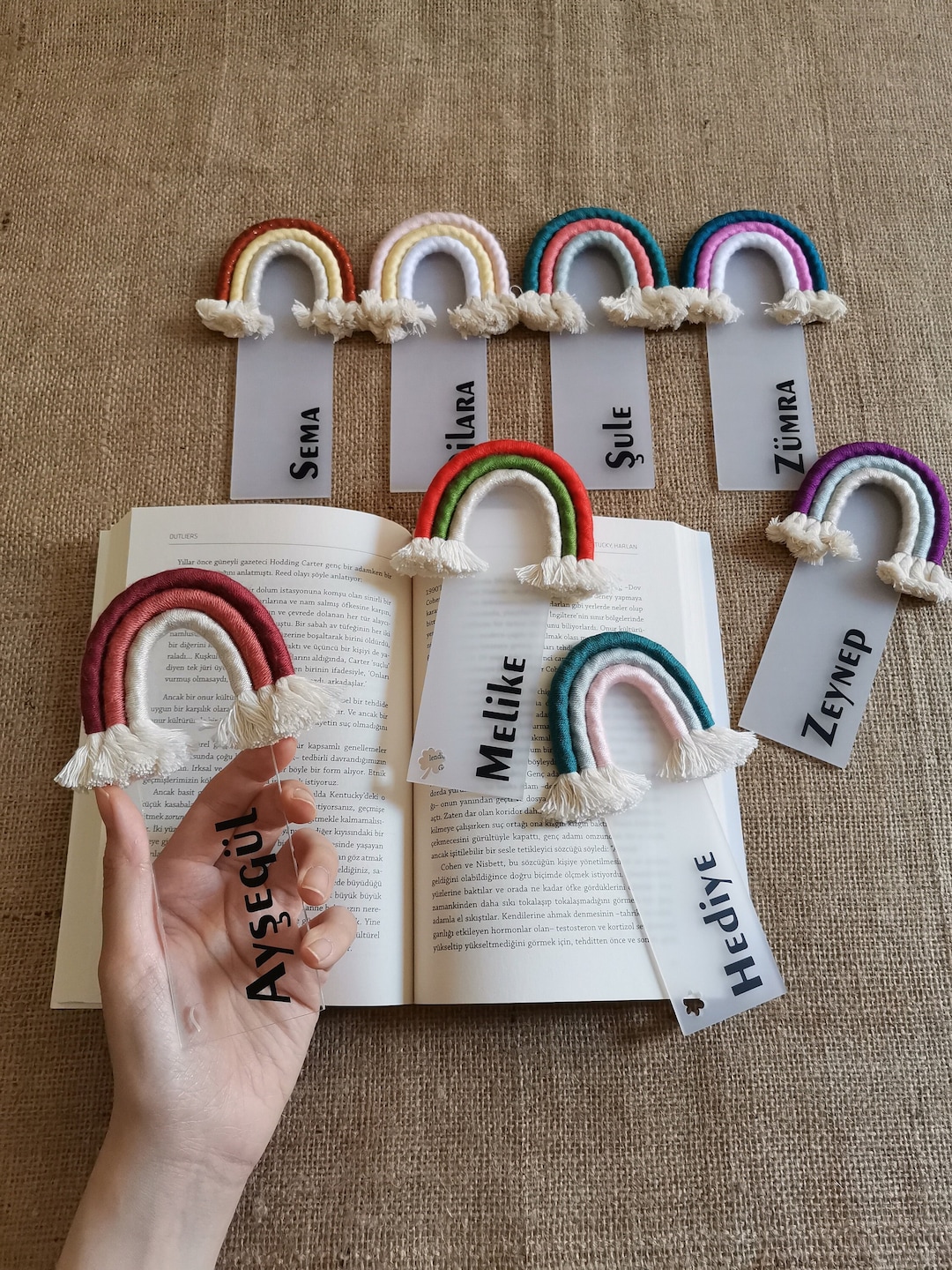 Rainbow Bookmark, Teacher Appreciation Gifts, Name Bookmark, School Leaving Gift, Readers Gift ...