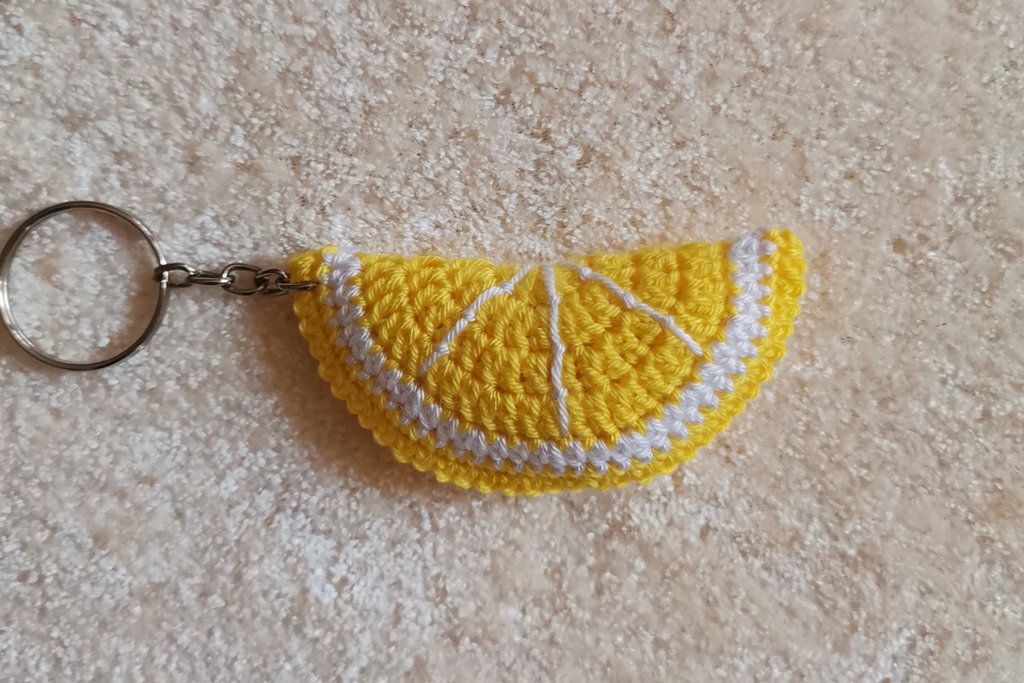 Crochet Fruit Keychain Gift Handmade Bag Charm Accessory - Etsy