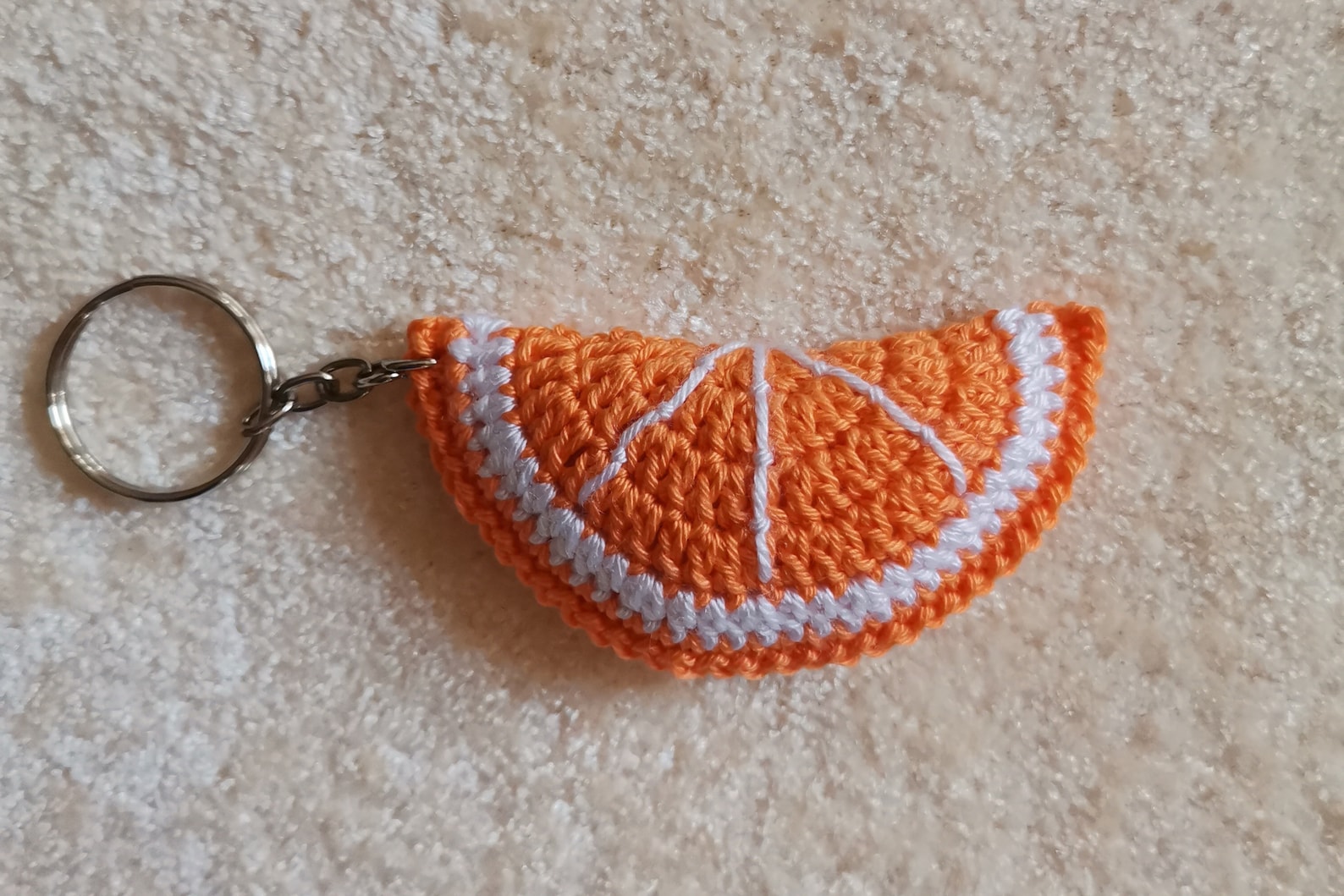 Crochet Fruit Keychain Gift, Handmade Bag Charm Accessory, Crochet Key ...