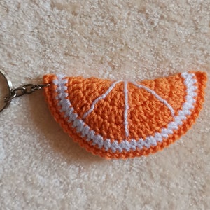 Crochet Fruit Keychain Gift, Handmade Bag Charm Accessory, Crochet Key ...
