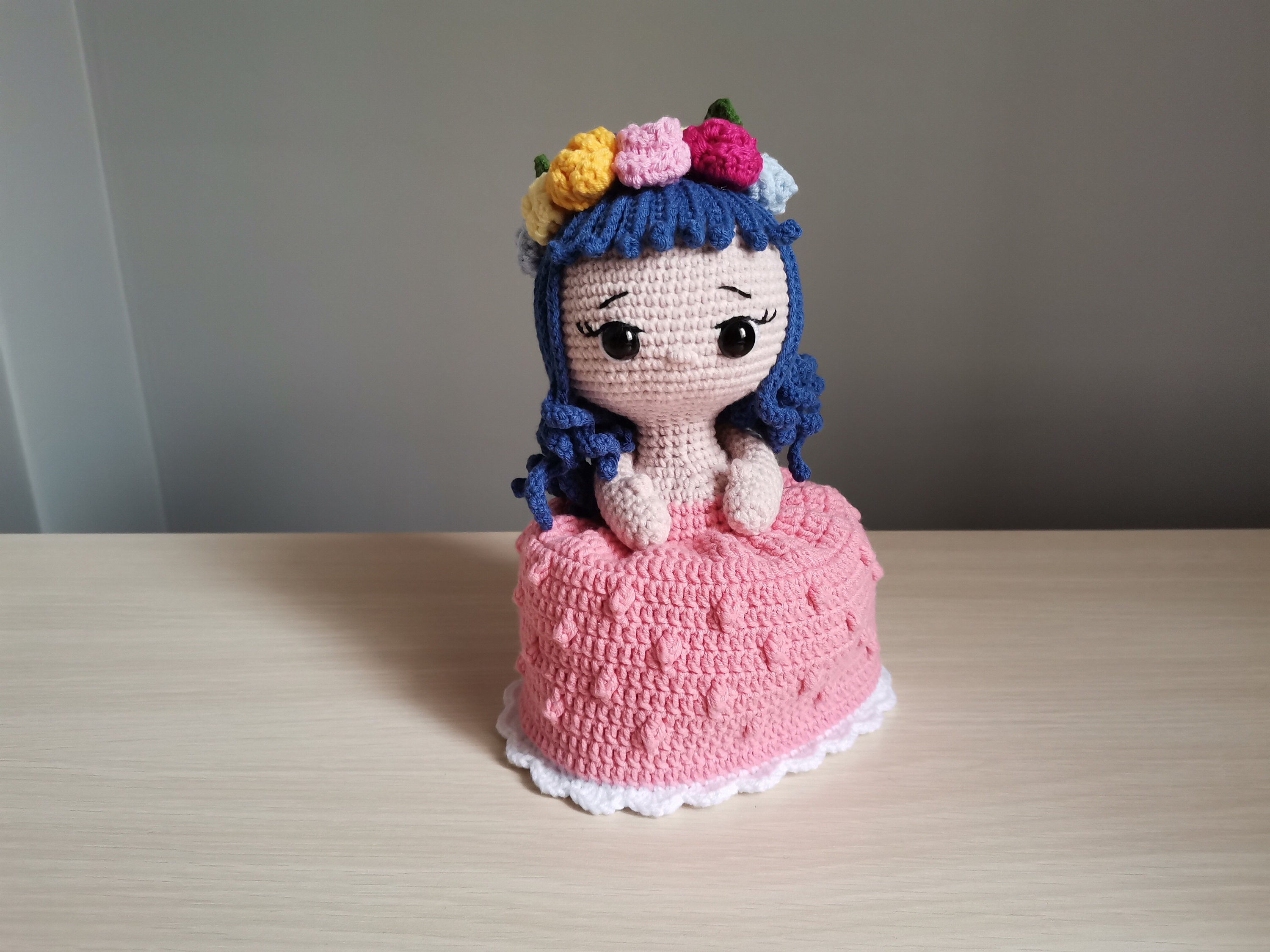 Reversible Amigurumi Flower Princess Doll, Valentine Gift, Mother's Day ...