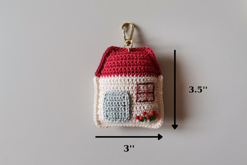 Custom Amigurumi Home Keychain, Cute House Keychain for Valentine ...