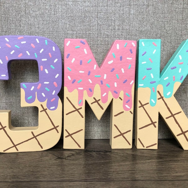 Ice Cream Drip Letters - Etsy