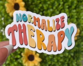 Normalize Therapy Sticker Normalize Therapy Mental Health - Etsy